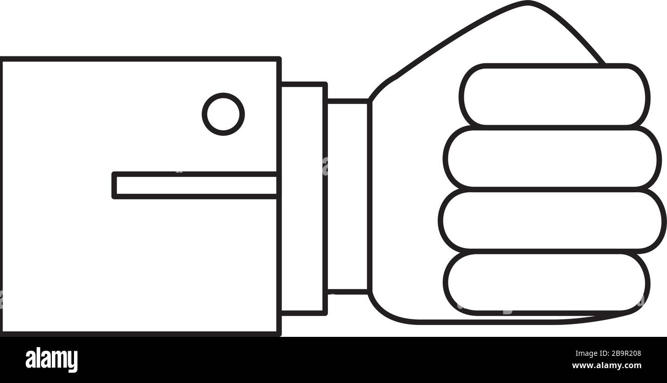 hand fist human isolated icon Stock Vector Image & Art - Alamy