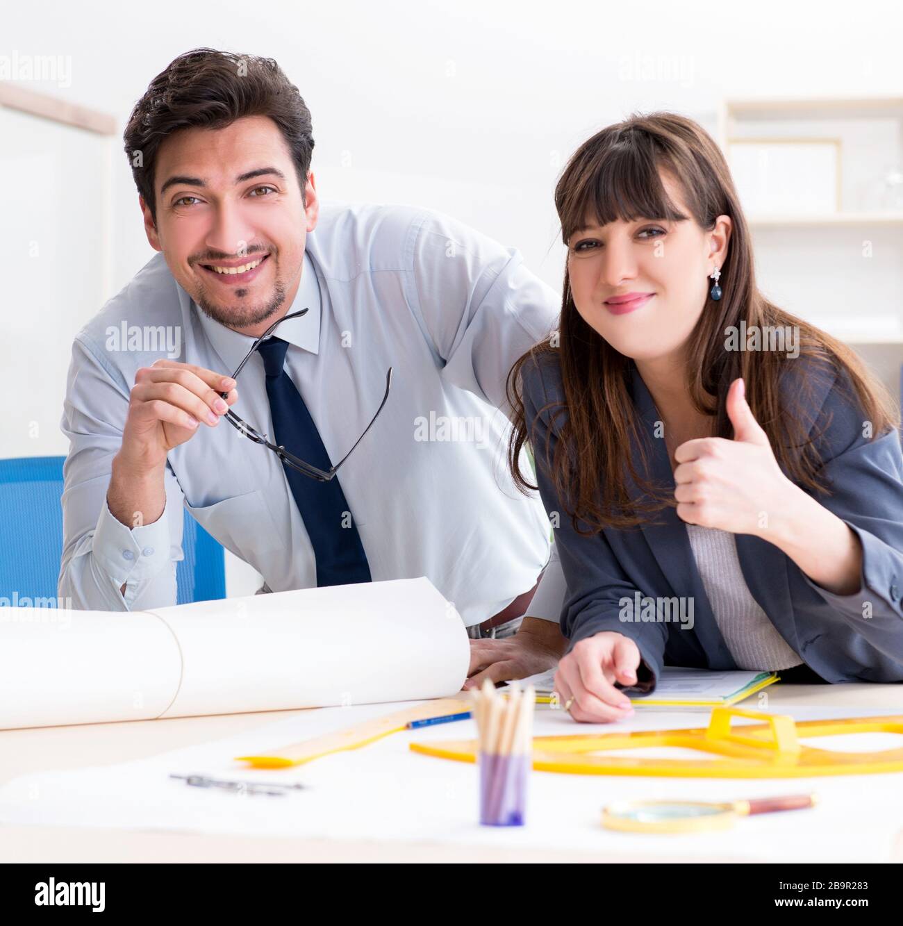 The engineers working on new project Stock Photo - Alamy