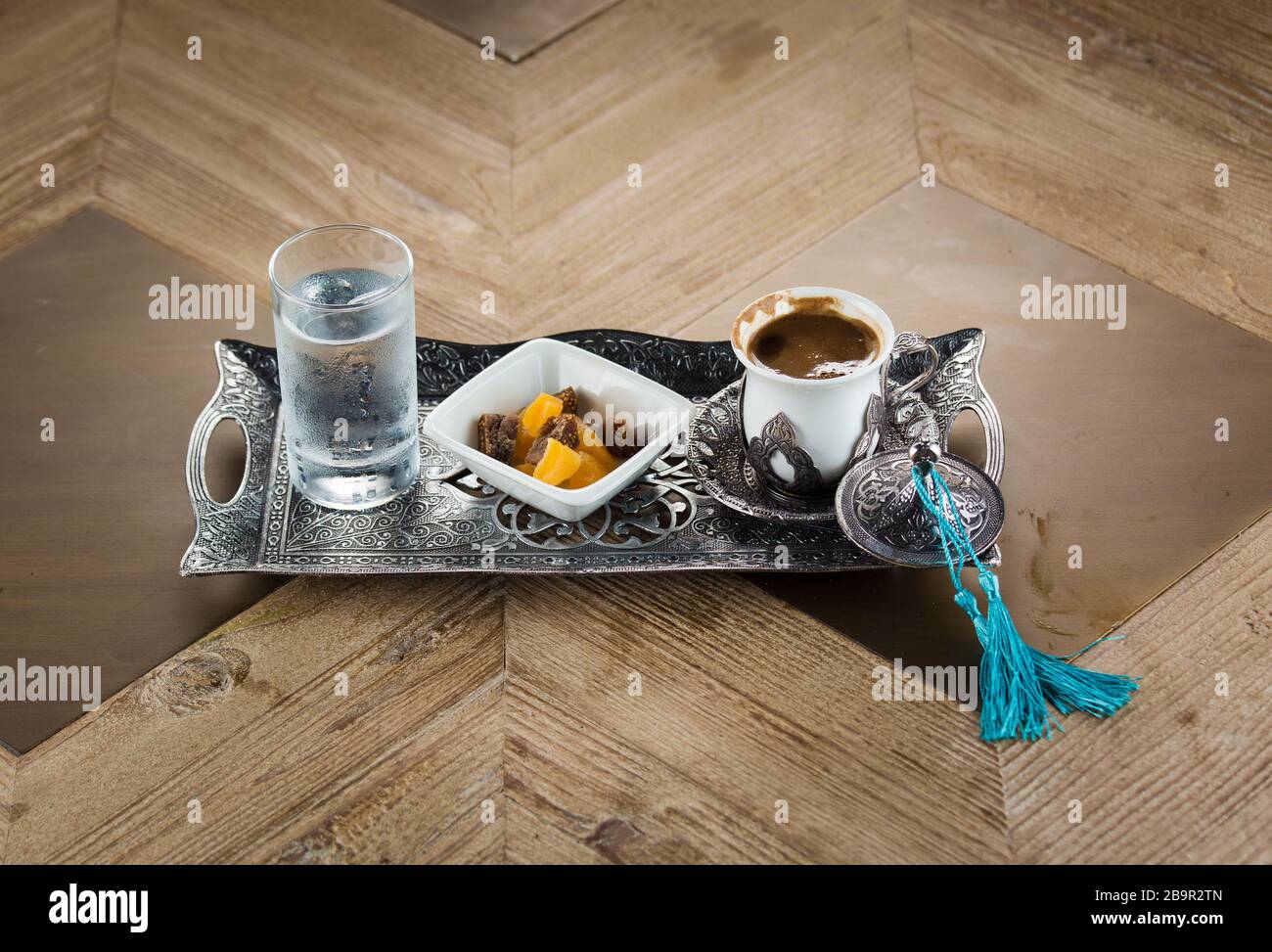 Turkish coffee Turkish restaurant menu Stock Photo - Alamy