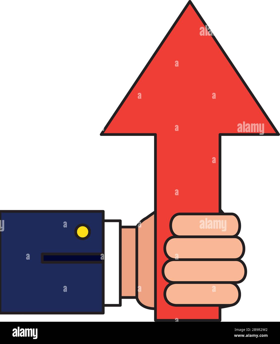 hand with arrow up isolated icon Stock Vector Image & Art - Alamy