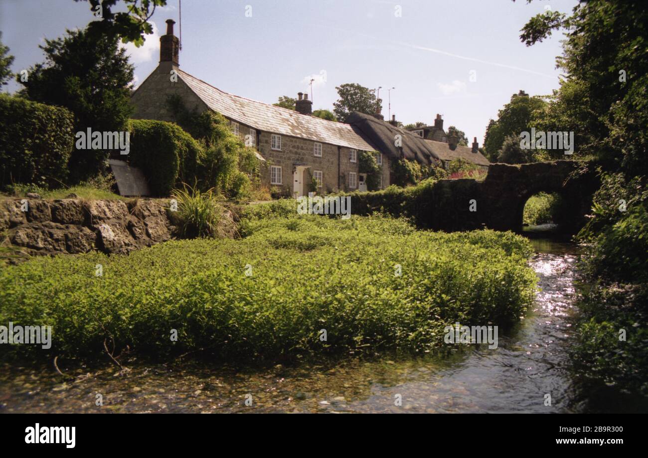 Winkle Street in the West Wight village of Calbourne on a sunny summer ...