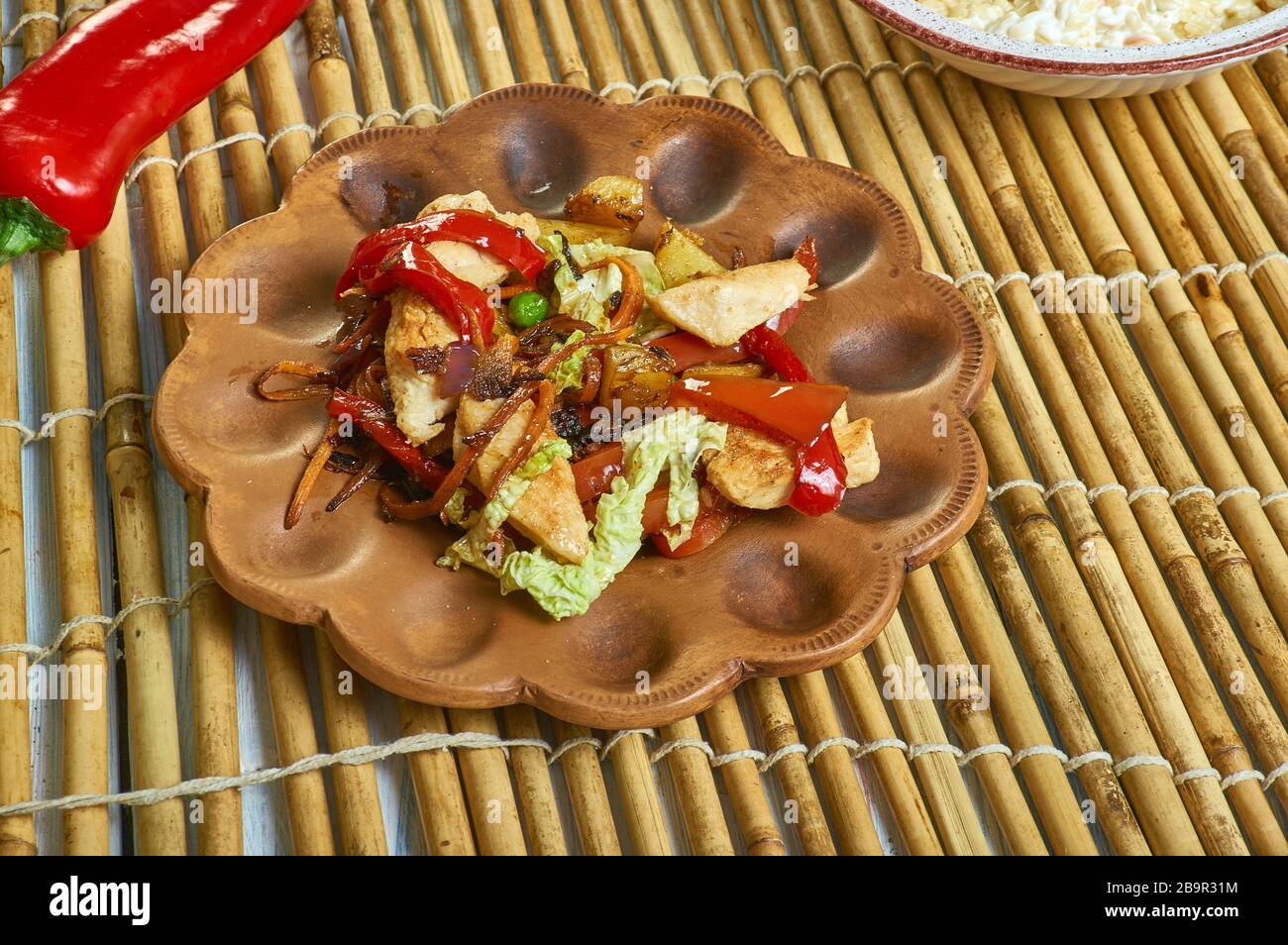 Ethiopian chicken Tibs, Ethiopian dish consisting of spicy Stock Photo ...