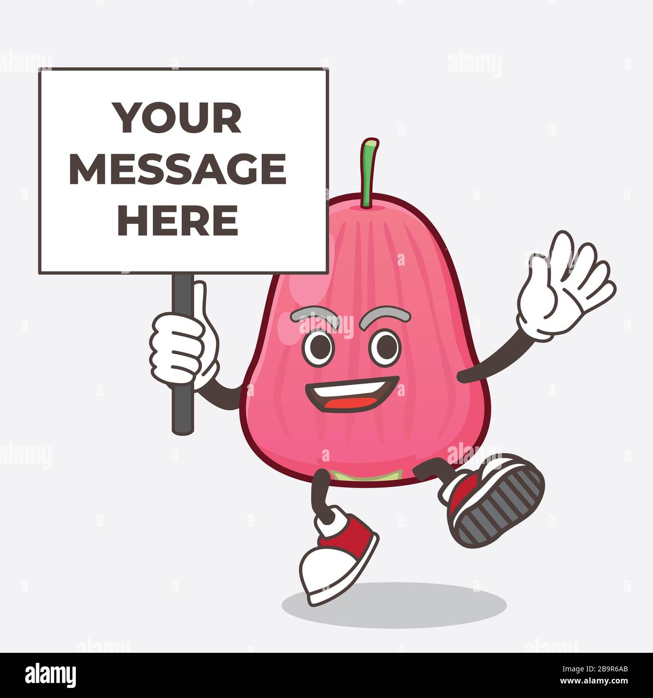 A picture of Java Apple cartoon mascot character with board sign ...