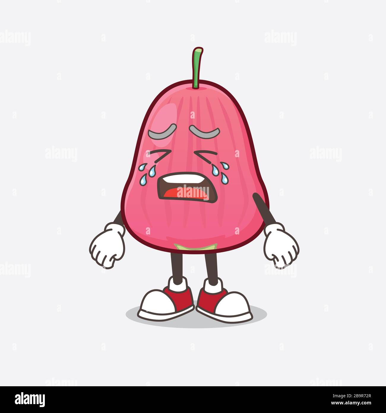 A picture of Java Apple cartoon mascot character with crying expression ...