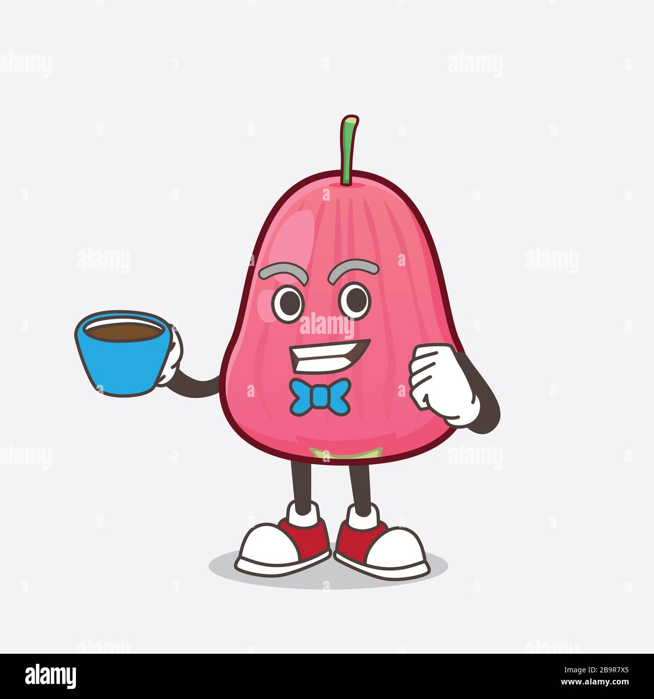 A picture of Java Apple cartoon mascot character with a cup of coffee ...