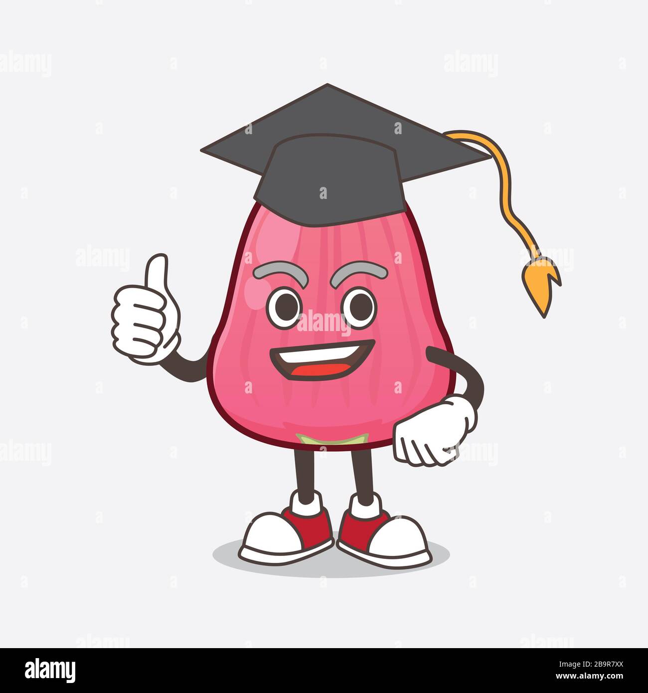 A picture of Java Apple cartoon mascot character in a black Graduation ...