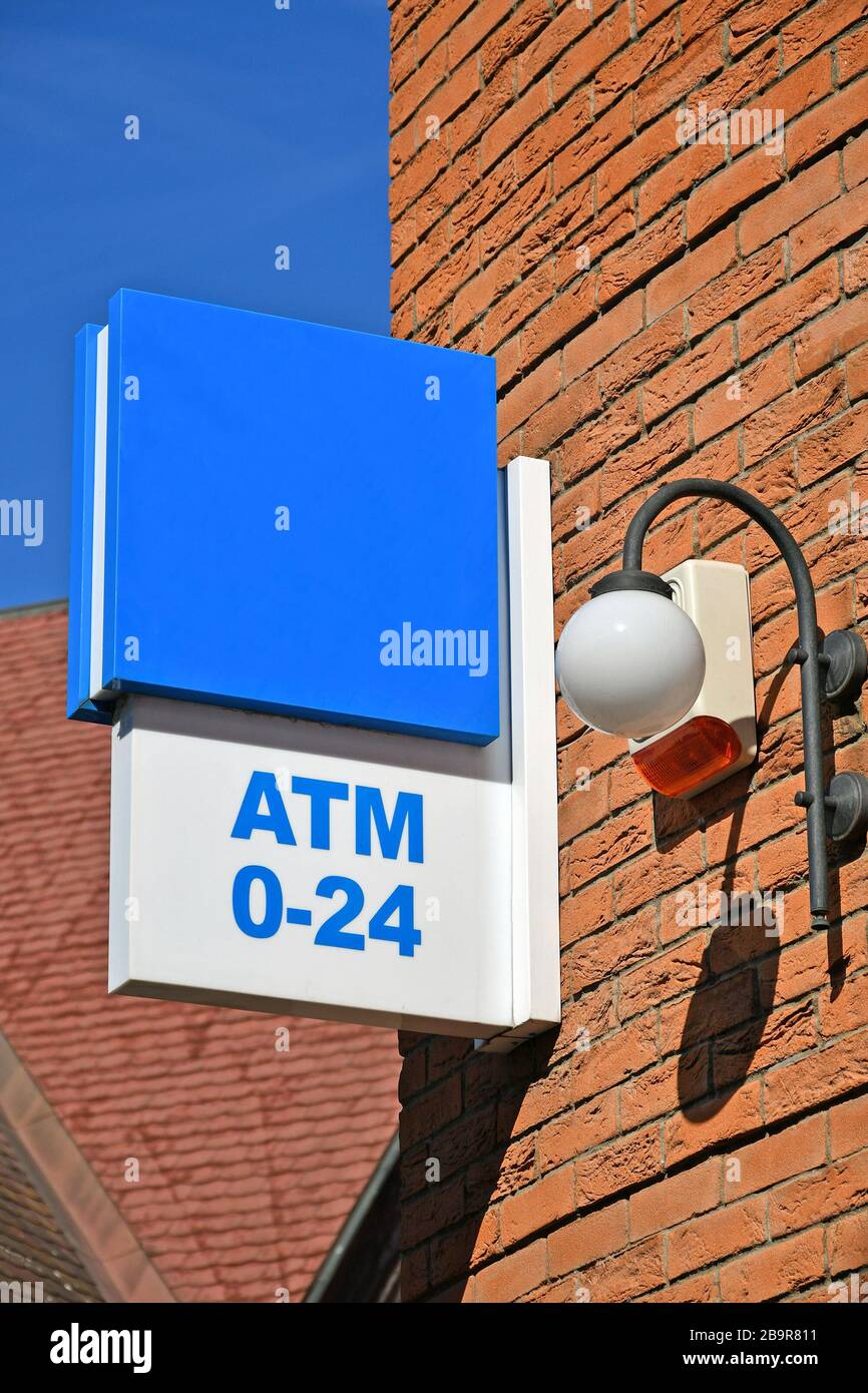 Atm sign on wall hi-res stock photography and images - Alamy