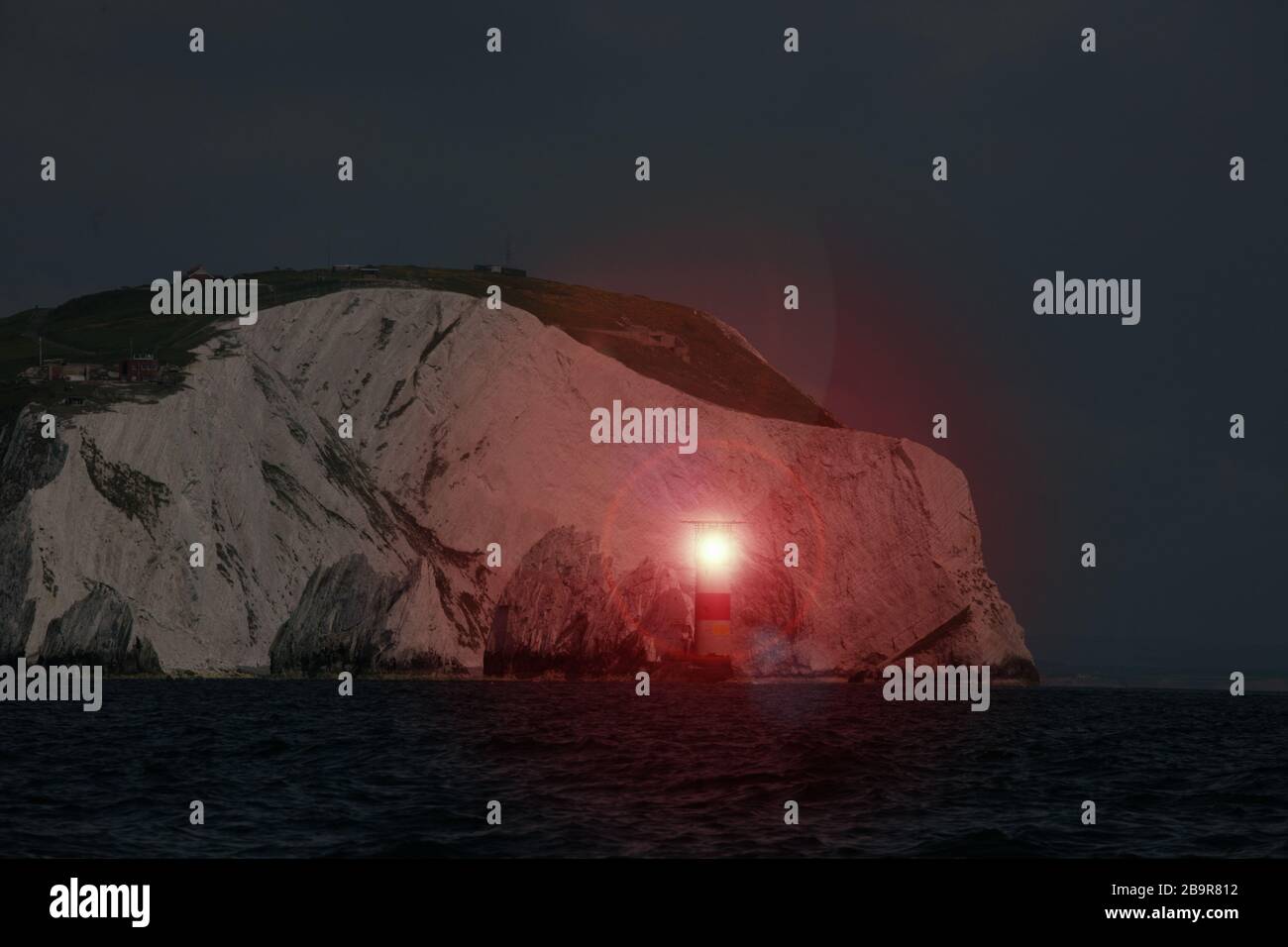 The Needles and the lighthouse, Isle of Wight, England, UK, from the ...