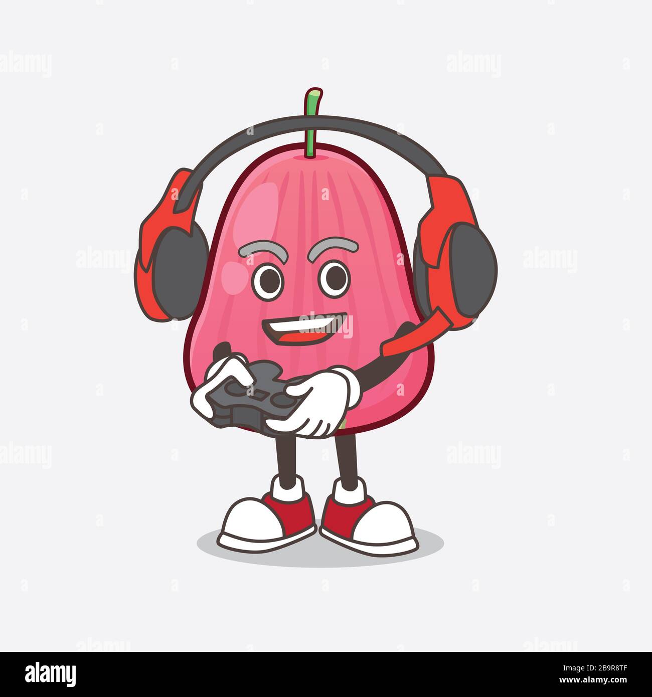 A picture of Java Apple cartoon mascot character play a game with ...