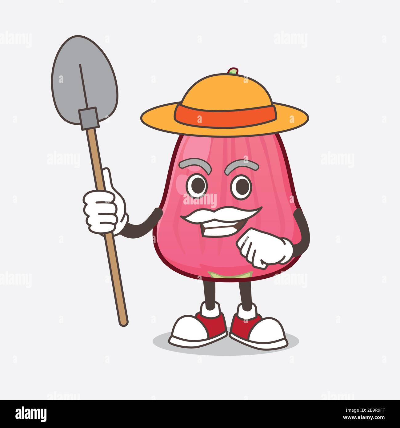 A picture of Java Apple cartoon mascot character with hat and farmer ...