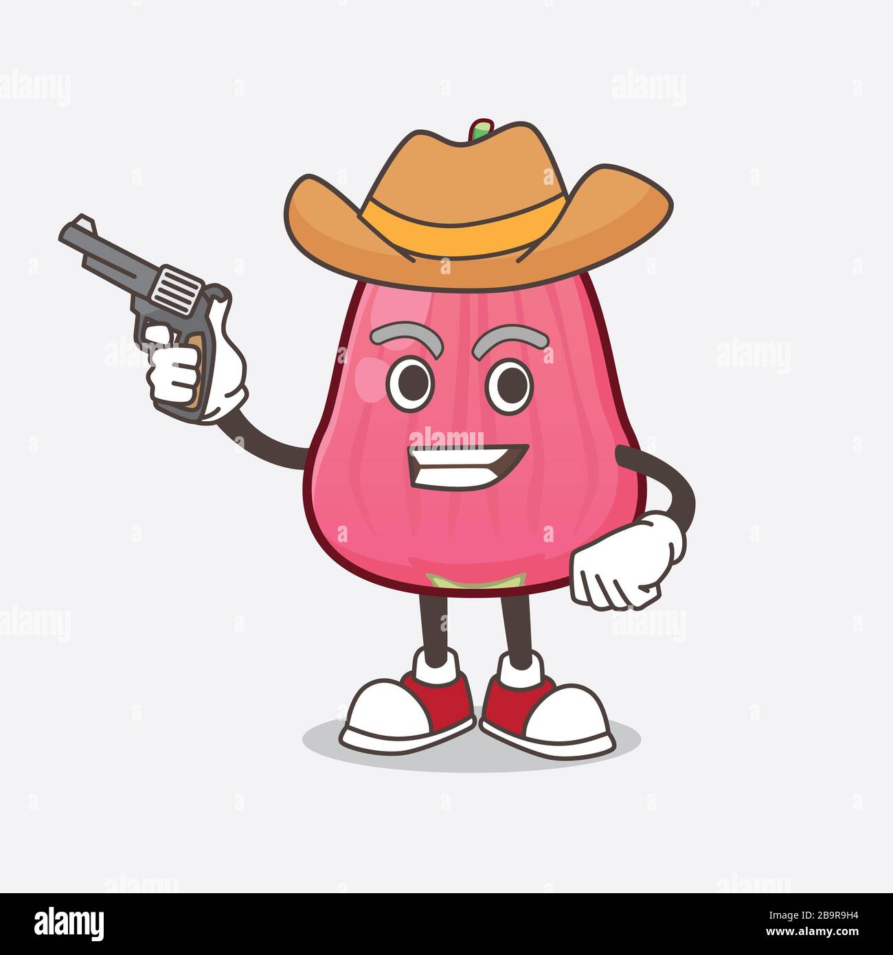 A picture of Java Apple cartoon mascot character holding guns Stock ...