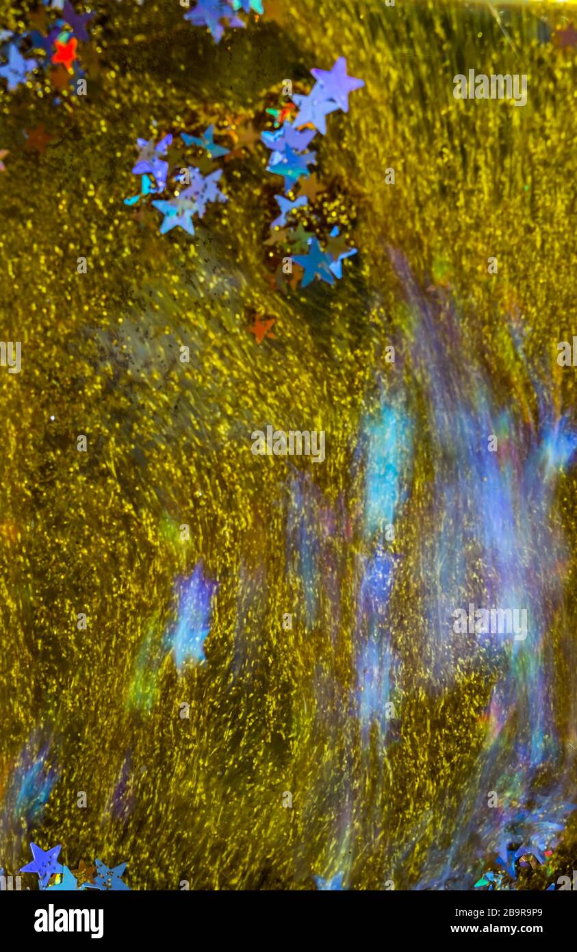 Abstract falling stars and golden sparkles, motion blur Stock Photo - Alamy