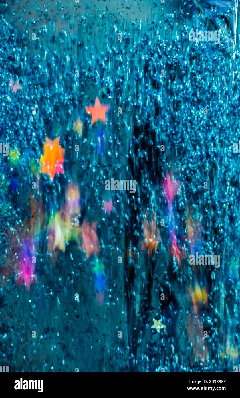 Abstract falling stars and golden sparkles, motion blur Stock Photo - Alamy