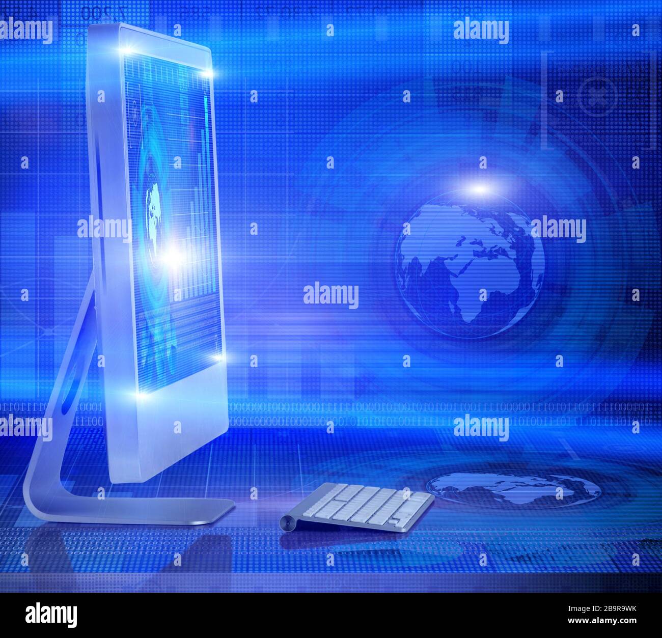The computer screen in business concept Stock Photo - Alamy