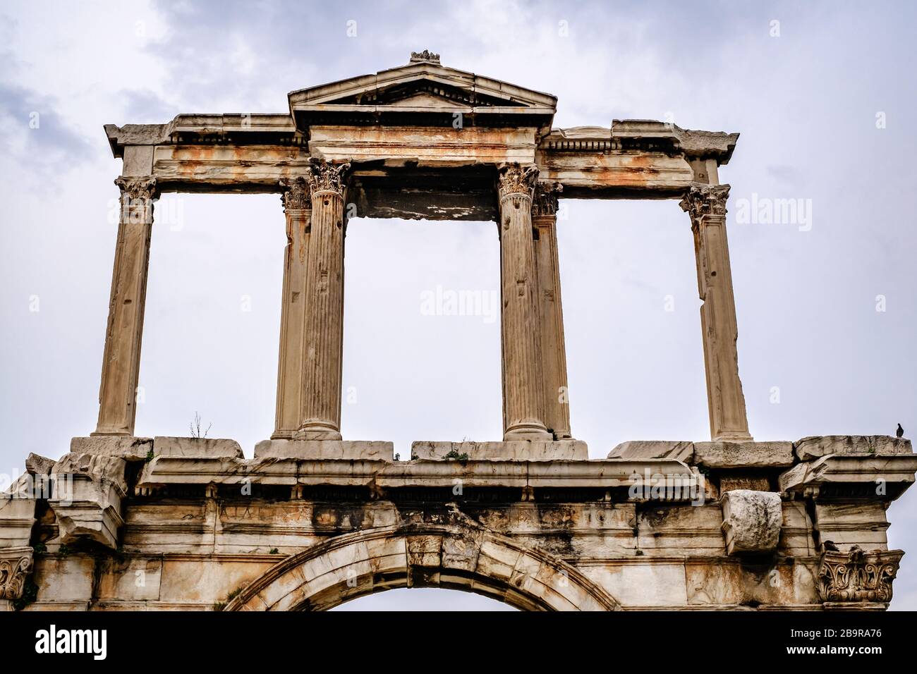 Athens, Greece - February 14, 2020. Famous Hadrians Gate or Arch of ...