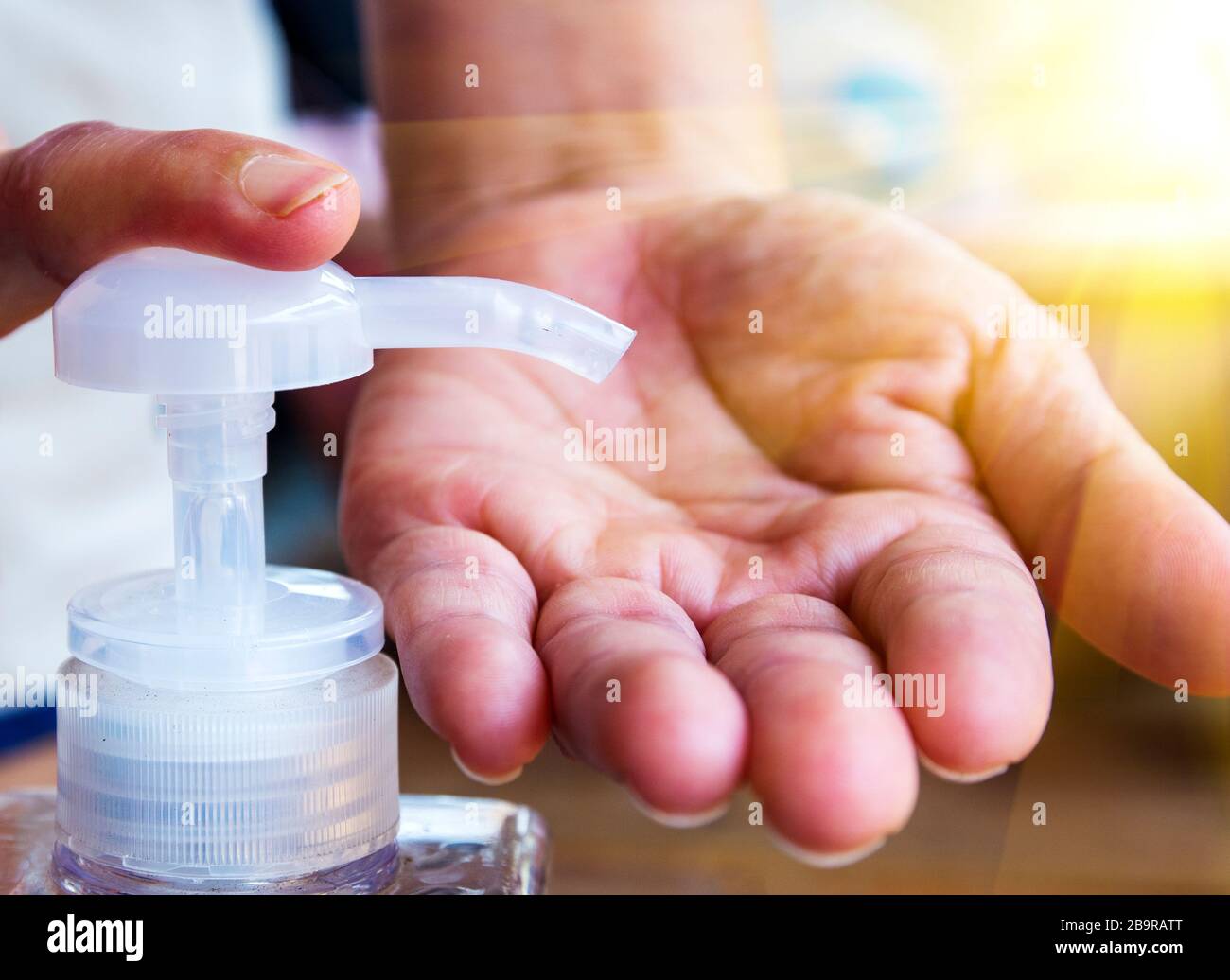 Hand washing with alcohol gel to eliminate bacteria and viruses, Hand ...