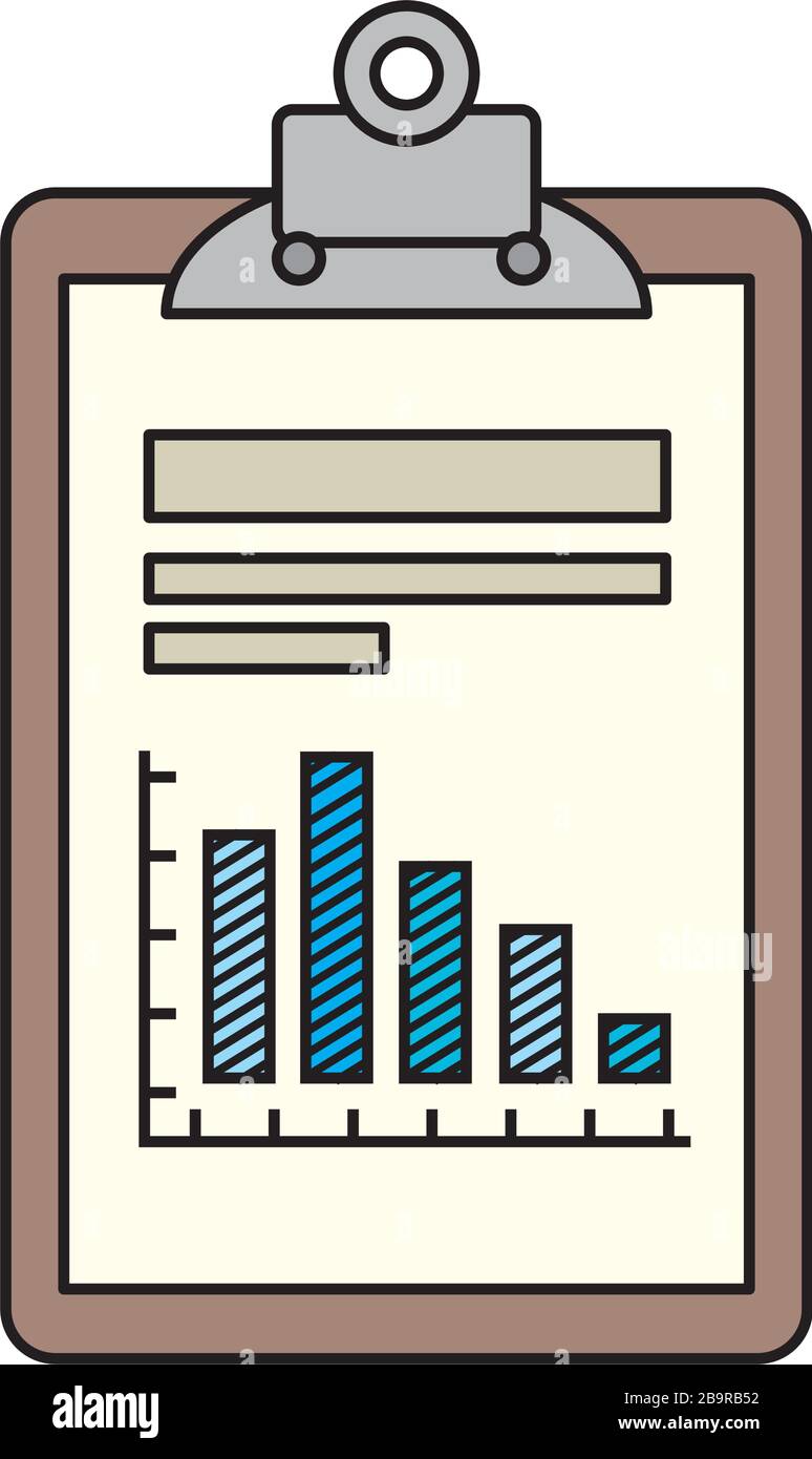 clipboard and document with infographic Stock Vector Image & Art - Alamy