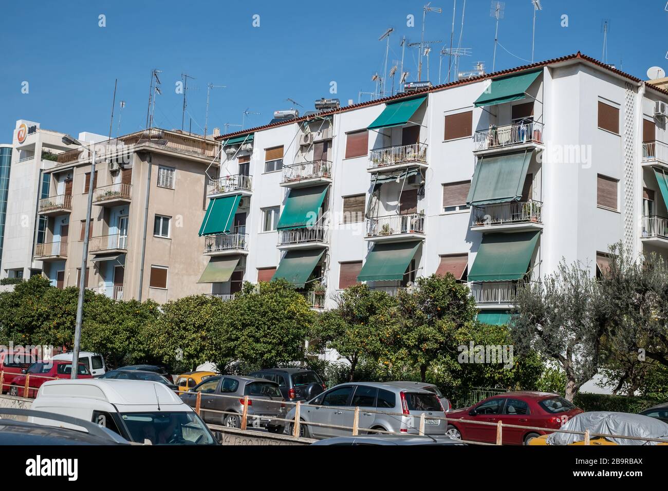 Athens, Greece - February 11, 2020. on the streets of Athens with ...