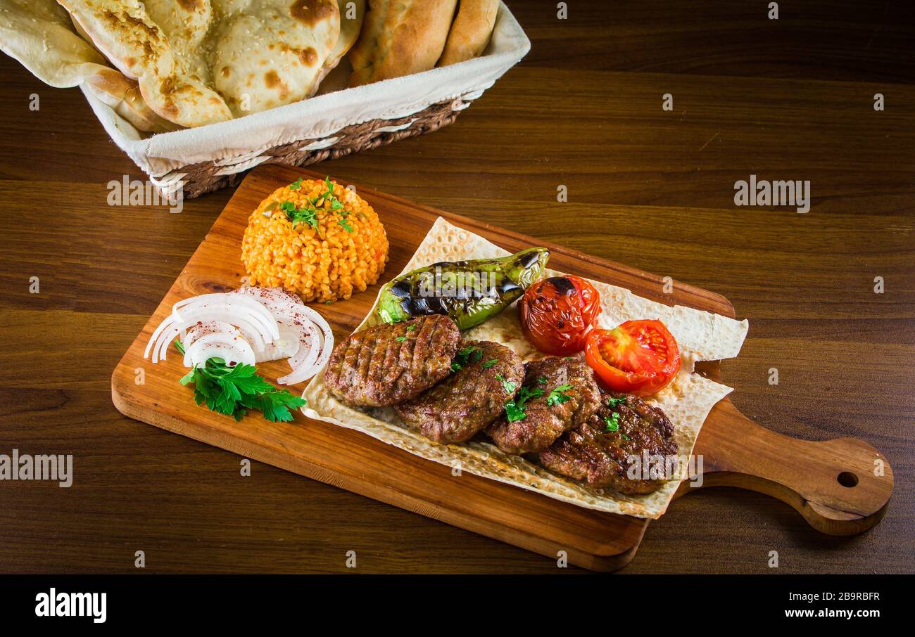 Fried meatballs Turkish kofte Turkish Stock Photo - Alamy