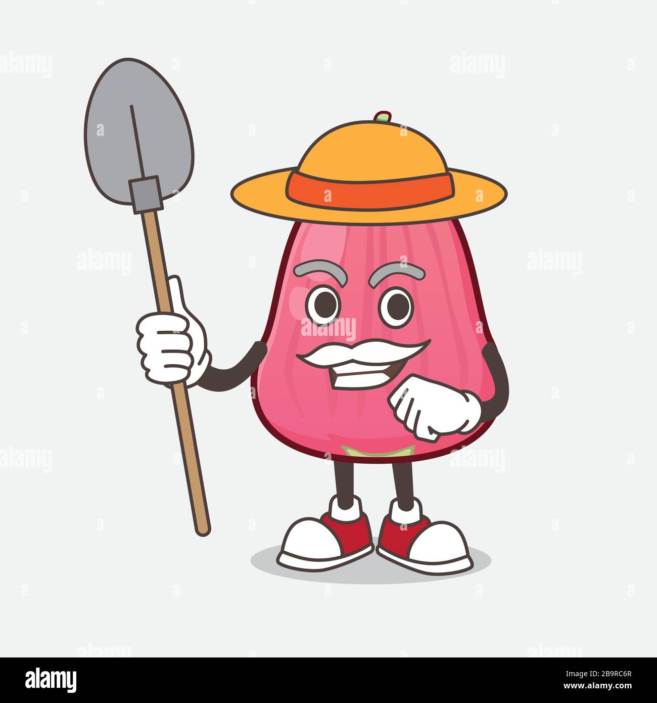 Pink Java Apple Mascot Character Vector Illustration Stock Vector Image ...