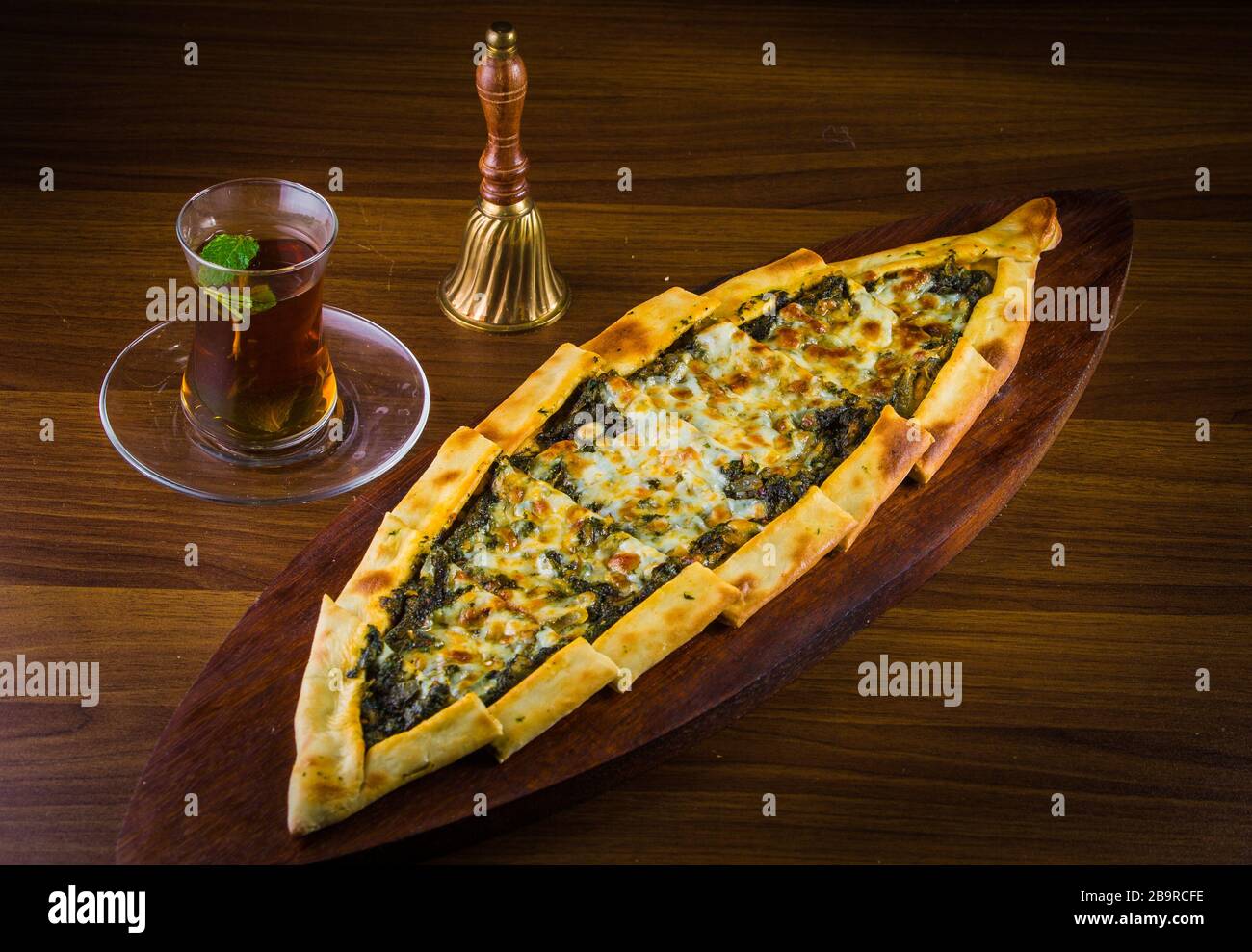 Traditional autyhentic turkish lunch or dinner: kebab with rice and ...