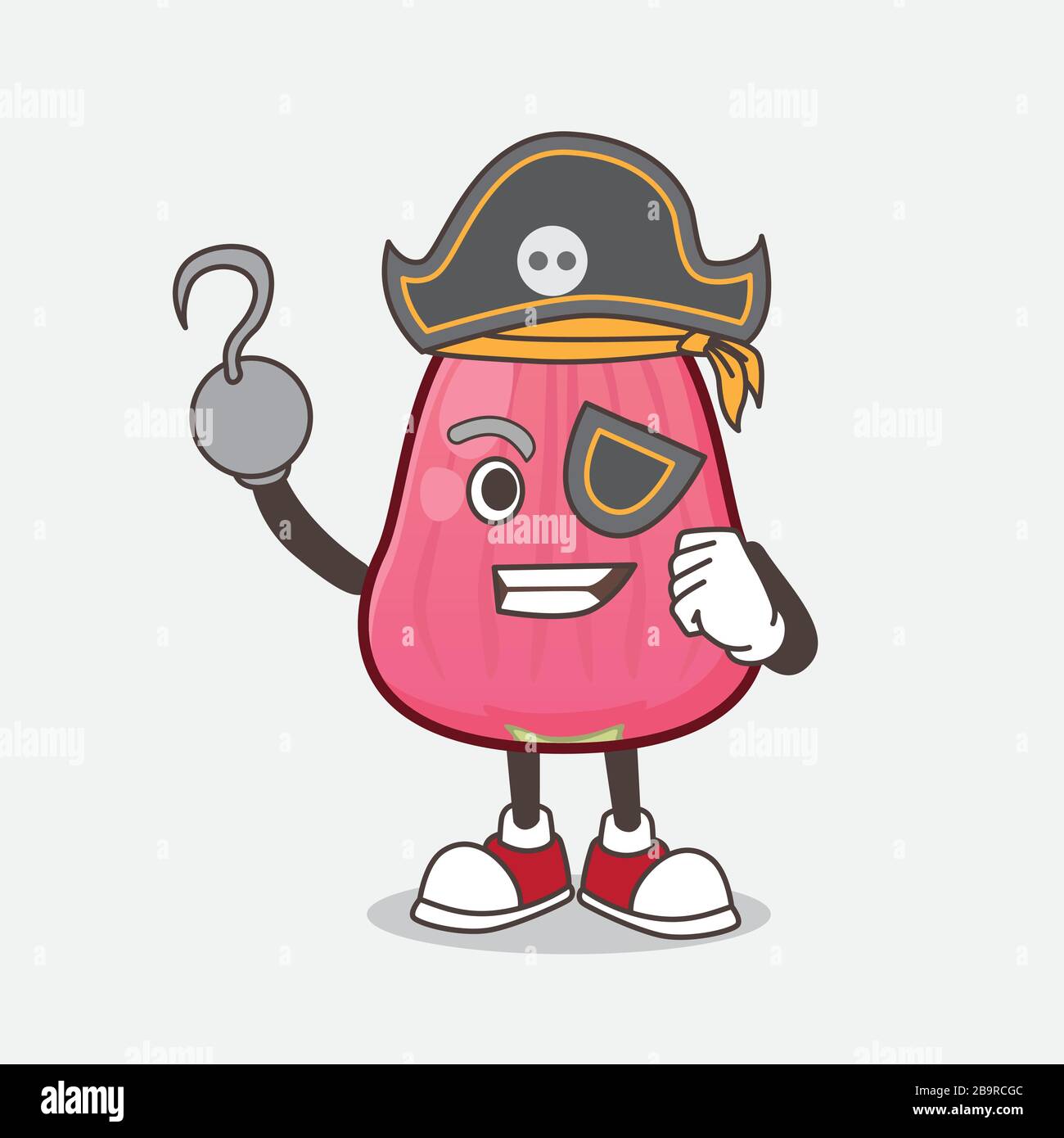 Pink Java Apple Mascot Character Vector Illustration Stock Vector Image ...