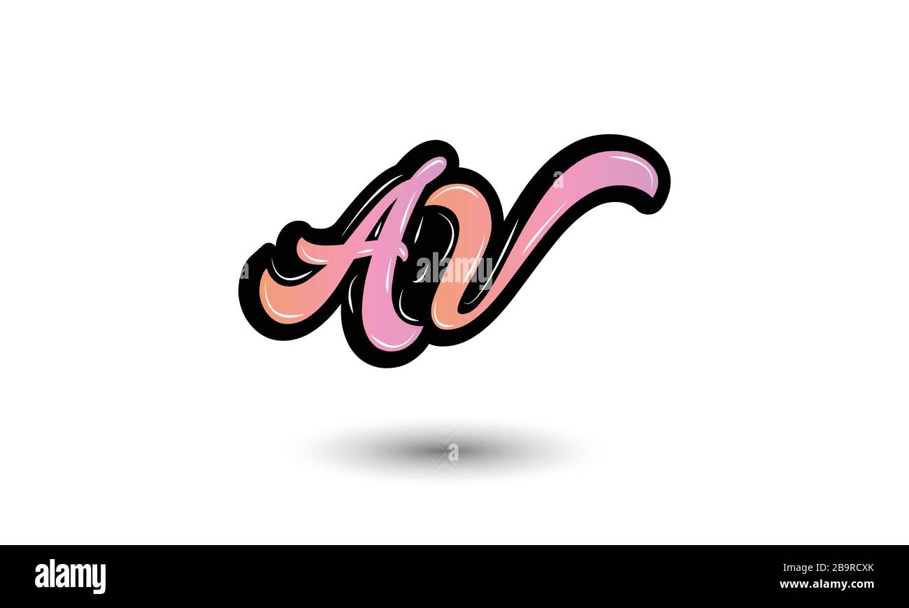 Av letter design hi-res stock photography and images - Alamy