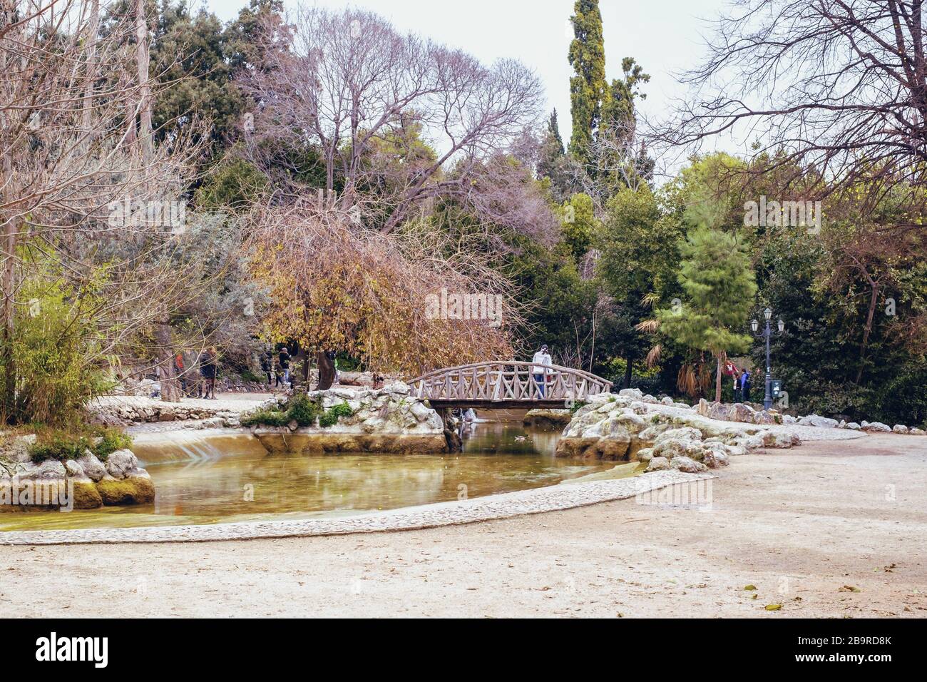 Athens, Greece - February 14 2020:. The National Garden is a public ...