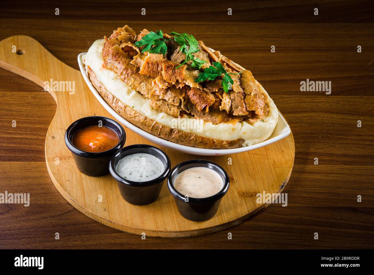 Turkish national dish called 'kumpir' which is baked potato stuffed ...