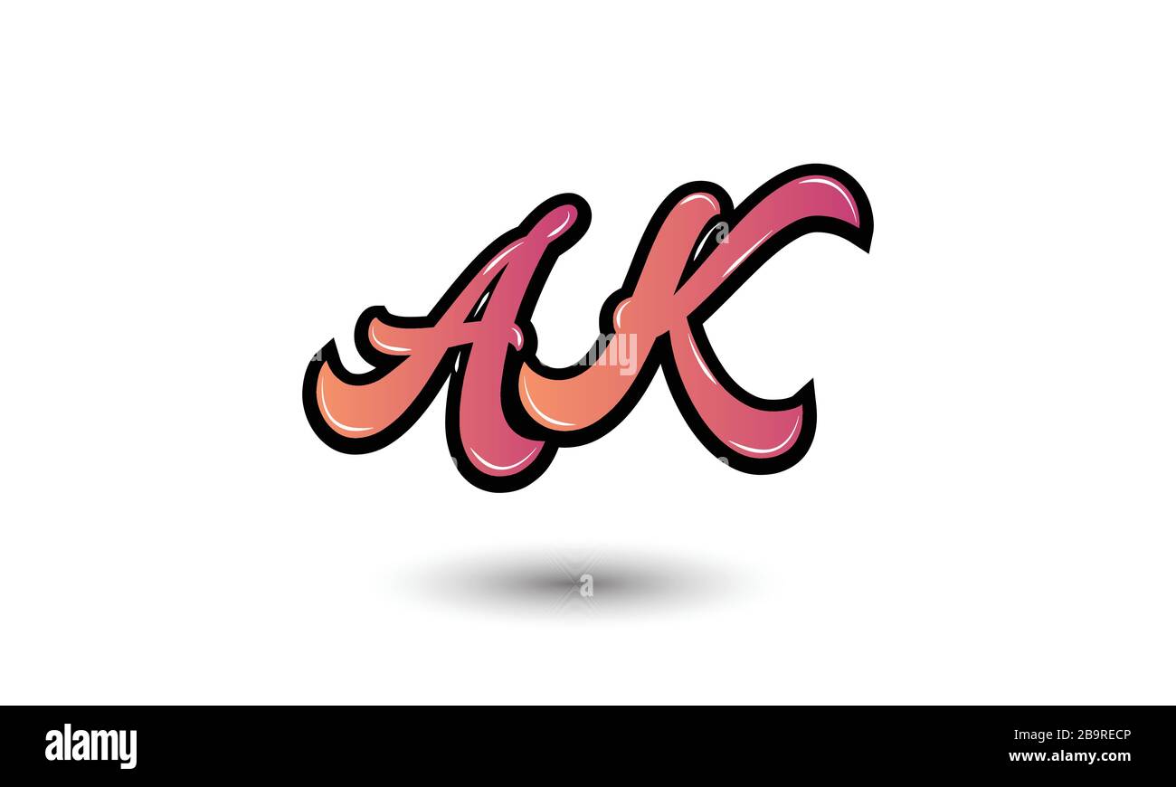 AK Letter Logo Design Template Vector Stock Vector Image & Art - Alamy