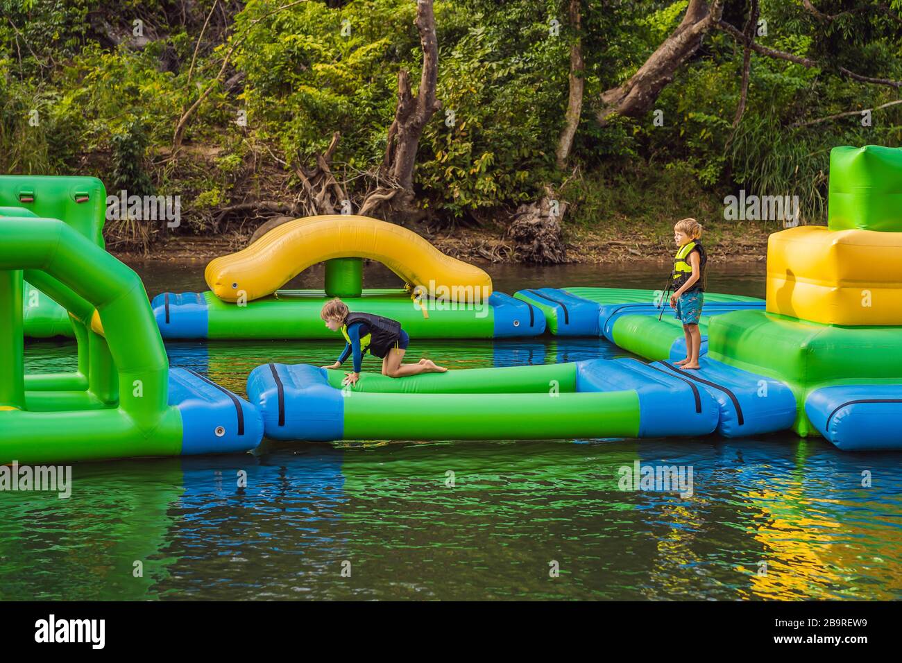 Inflatable Obstacle Course High Resolution Stock Photography and Images ...