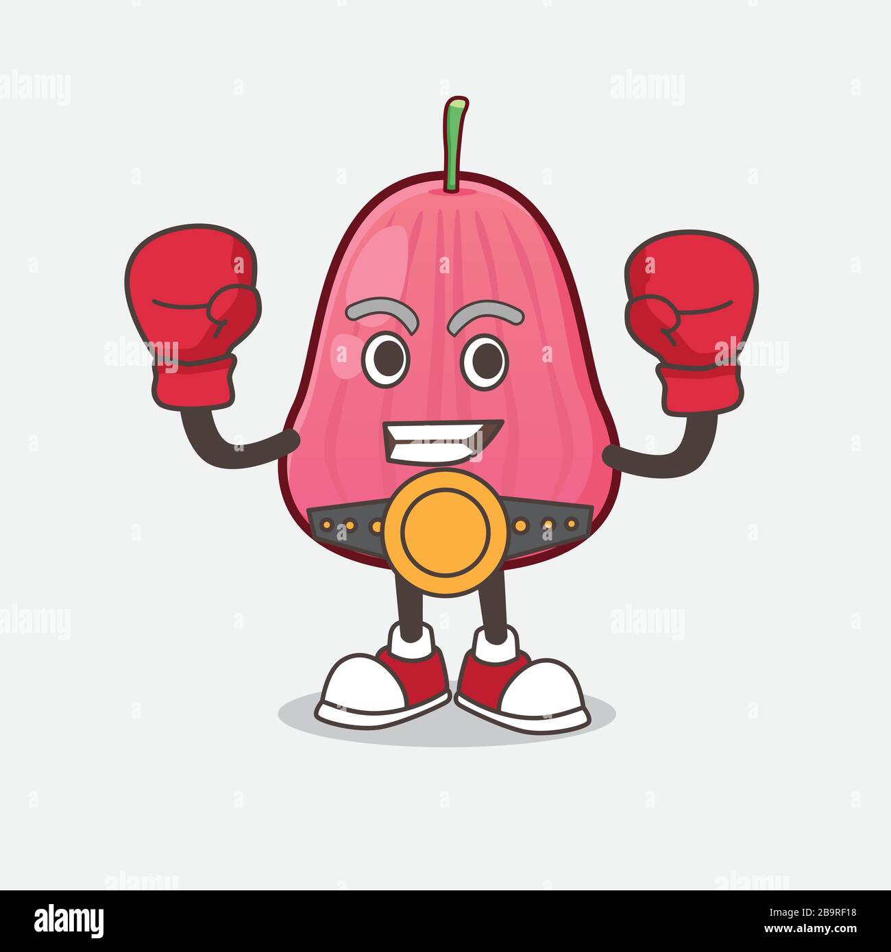 Pink Java Apple Mascot Character Vector Illustration Stock Vector Image ...