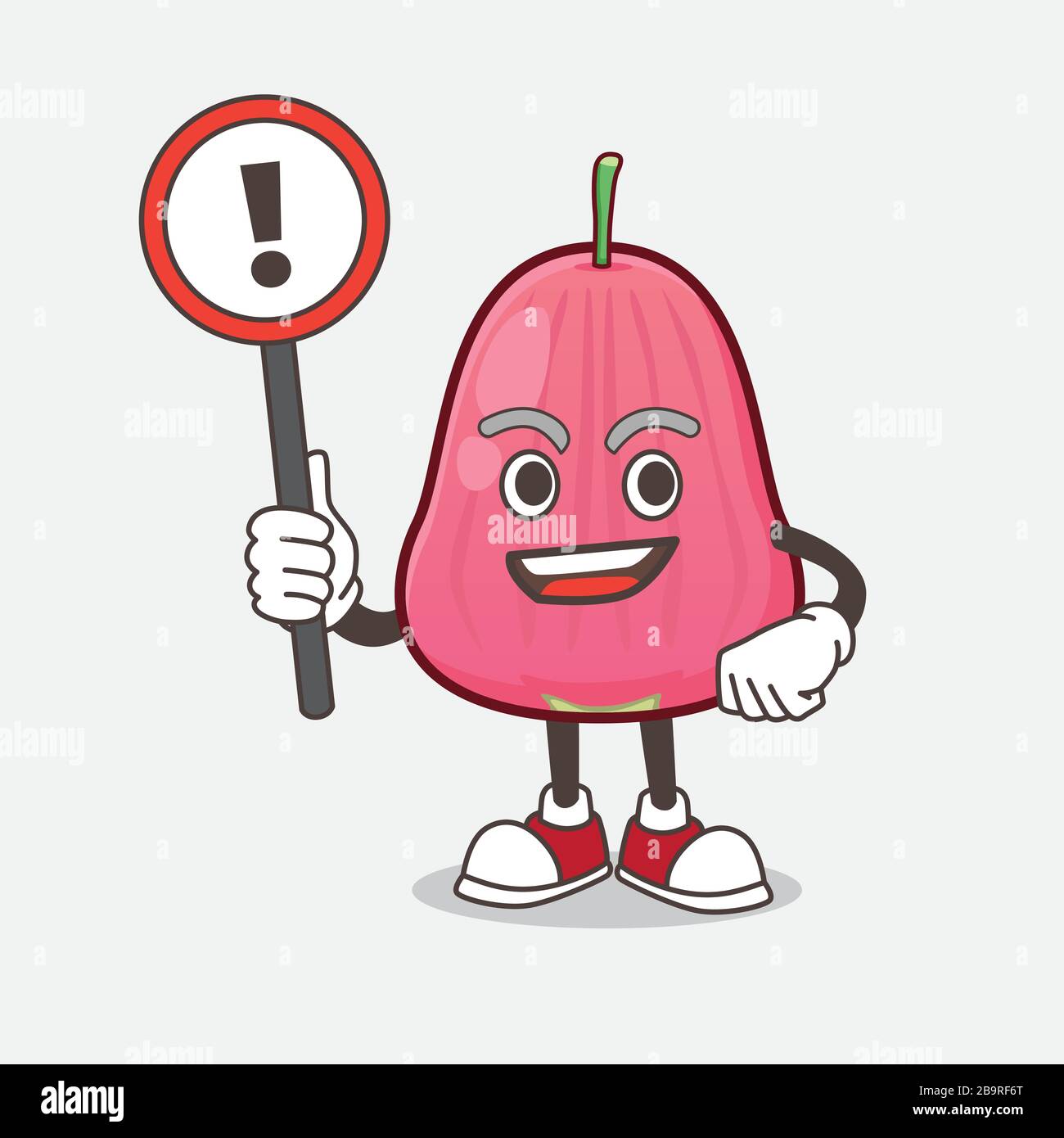 Pink Java Apple Mascot Character Vector Illustration Stock Vector Image & Art - Alamy