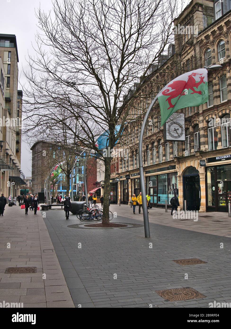 The Hayes, Cardiff, Wales UK Stock Photo - Alamy
