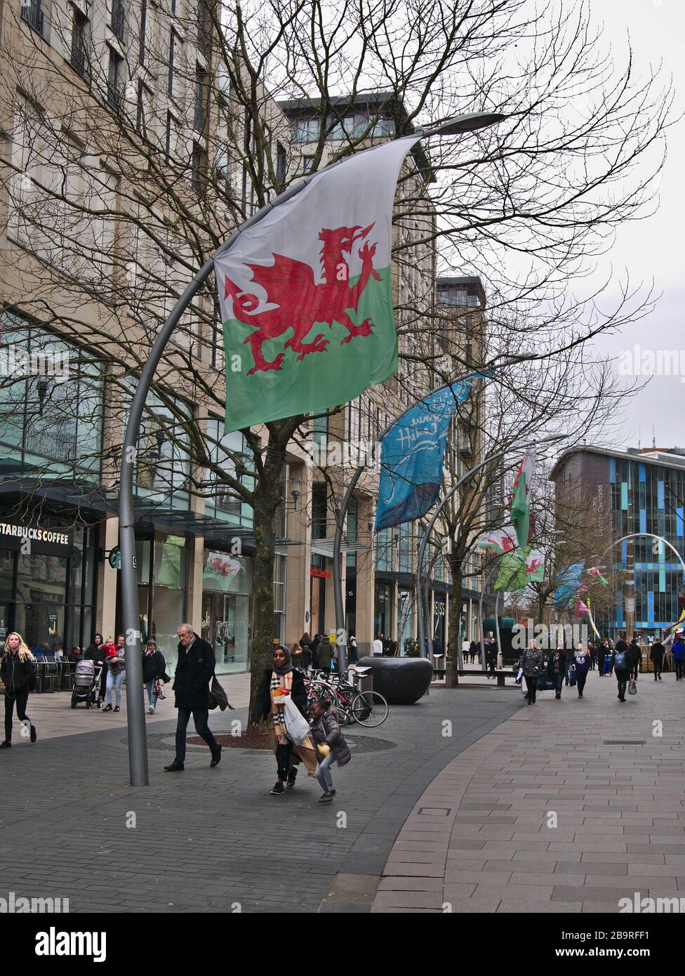 The Hayes, Cardiff, Wales UK Stock Photo - Alamy