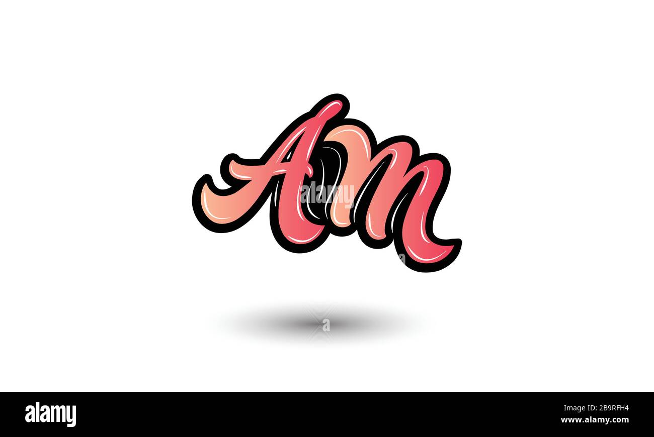 AM Letter Logo Design Template Vector Stock Vector Image & Art - Alamy