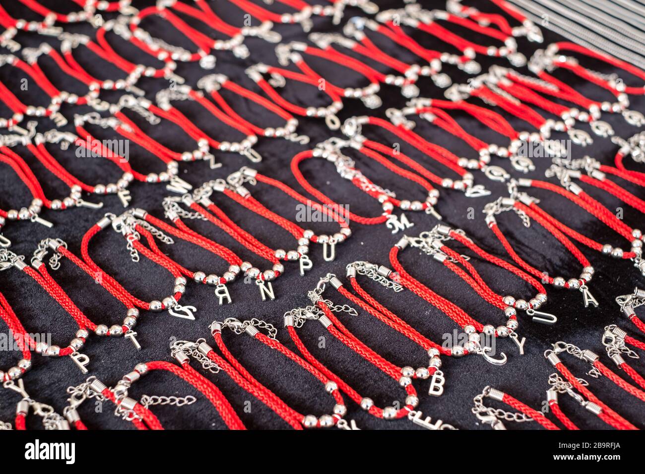 Sibiu city, Romania - February 29, 2020. People look at martisor at big ...