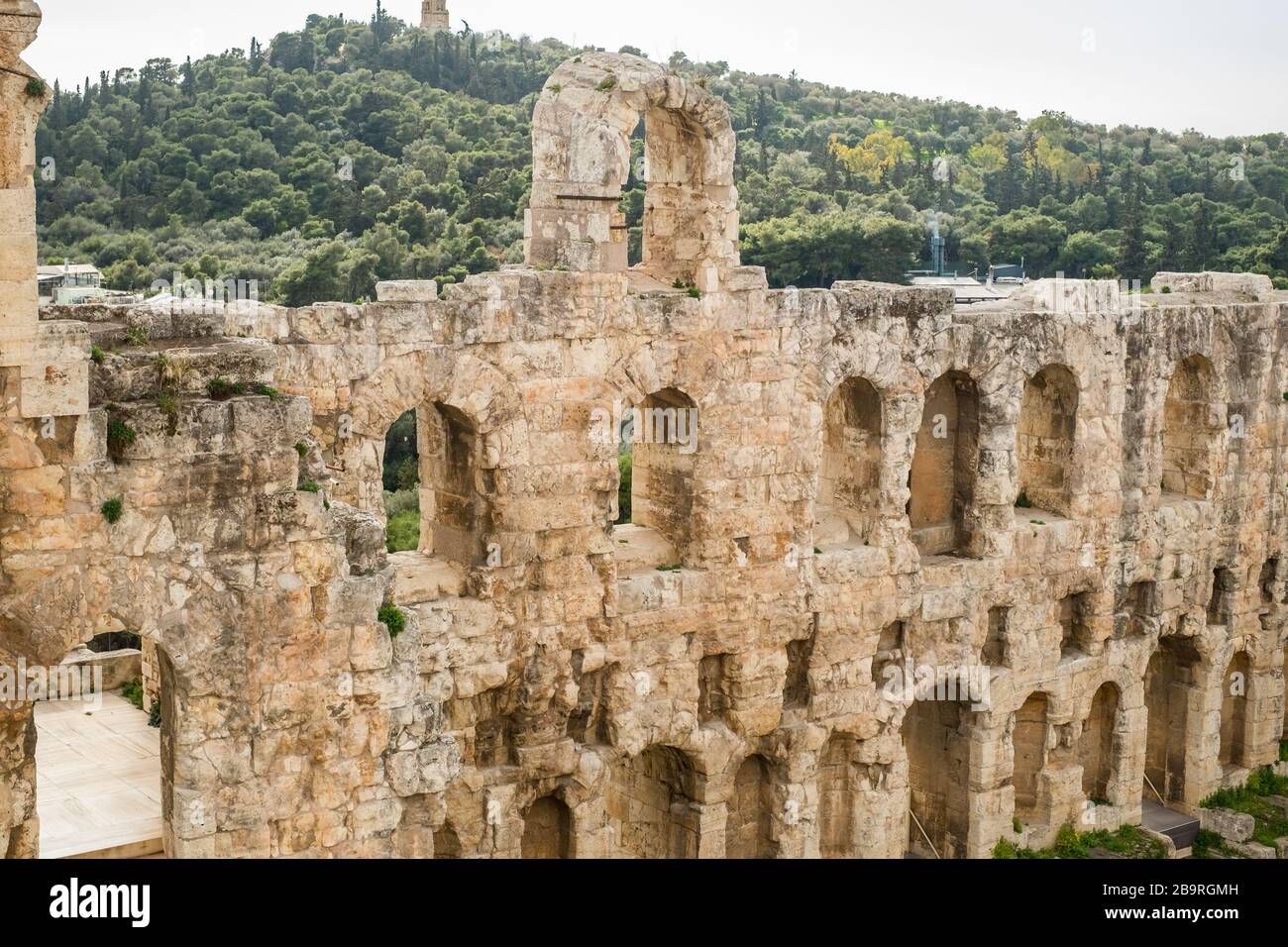 Athens, Greece - February 13, 2020. Ruins of Parthenon on the Acropolis ...
