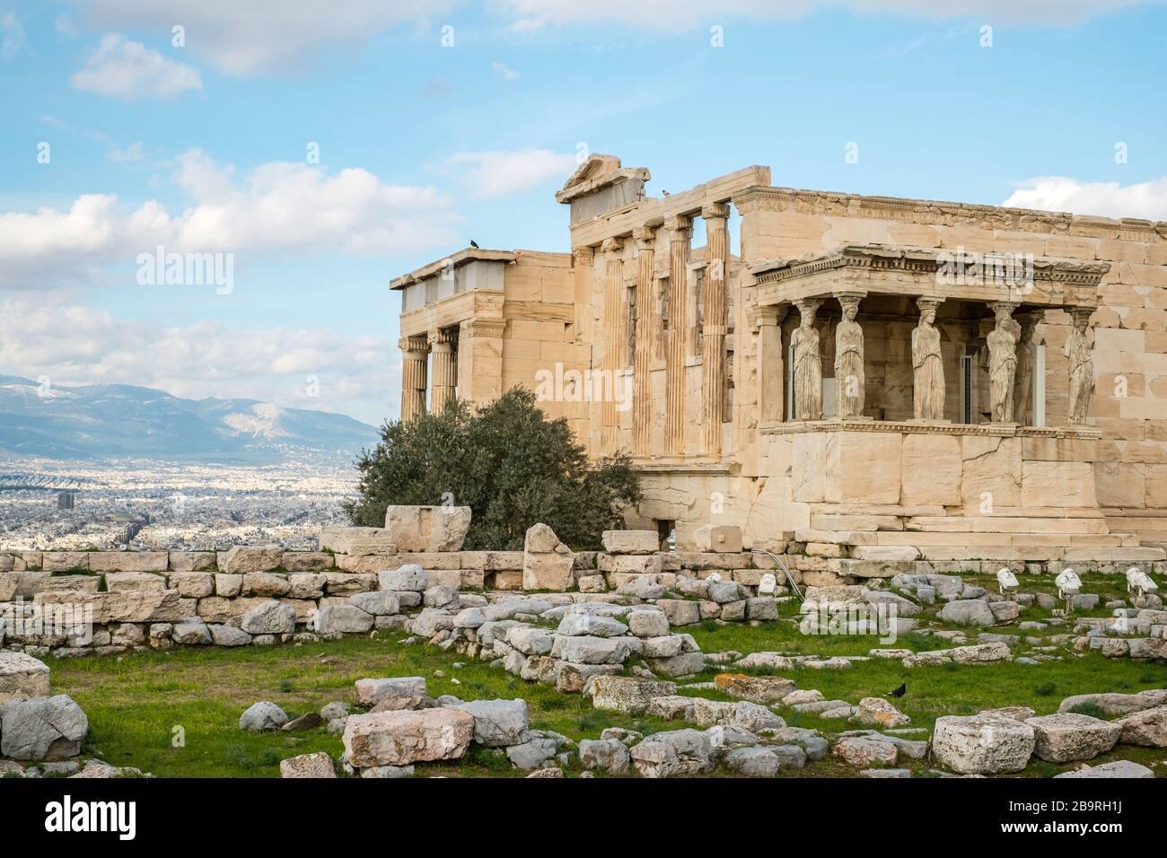 Athens, Greece - February 13, 2020. Ruins of Parthenon on the Acropolis ...