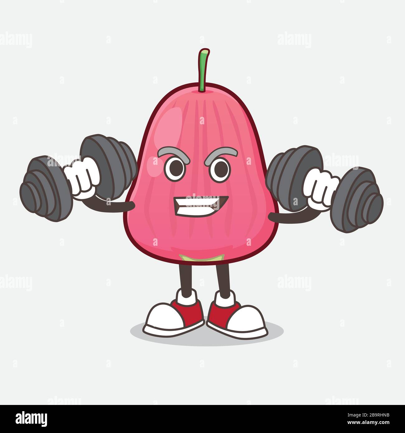 Pink Java Apple Mascot Character Vector Illustration Stock Vector Image ...