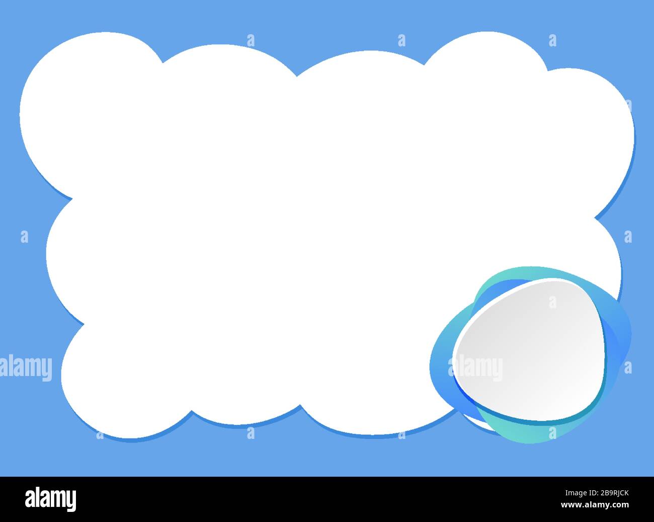 Background design template with blue frame illustration Stock Vector ...