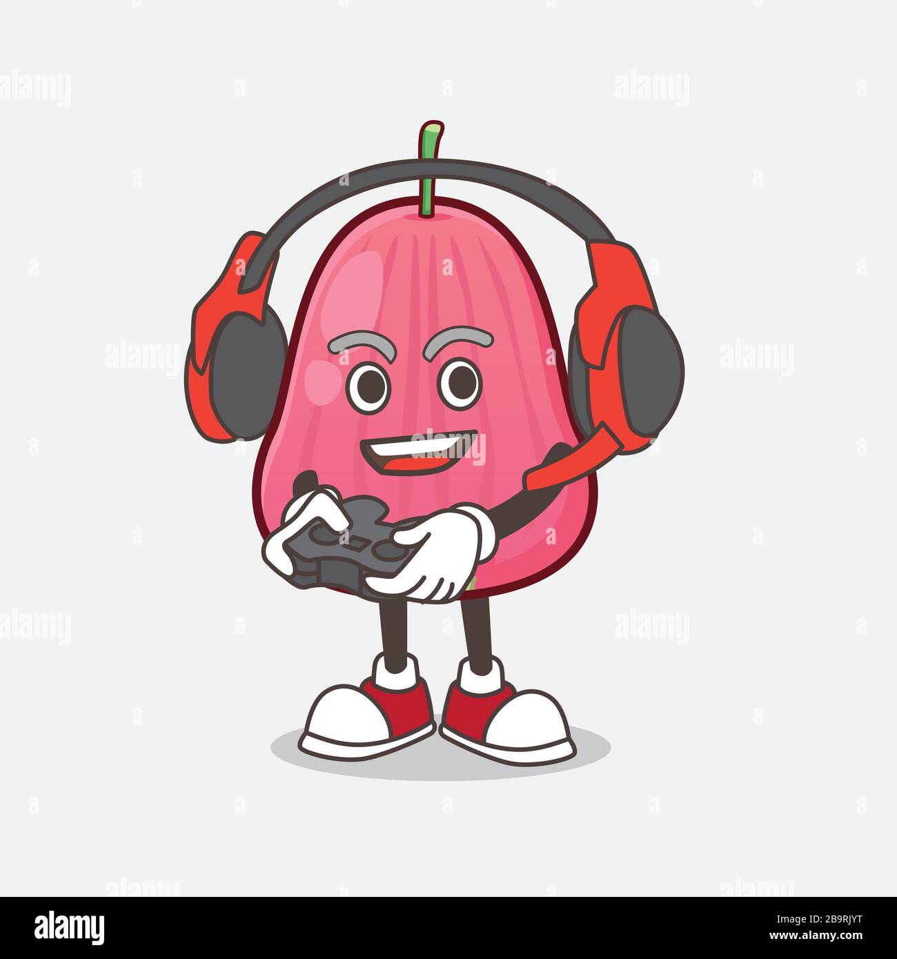 Pink Java Apple Mascot Character Vector Illustration Stock Vector Image ...