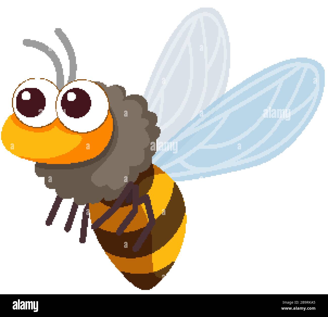 One cute little bee flying illustration Stock Vector Image & Art - Alamy