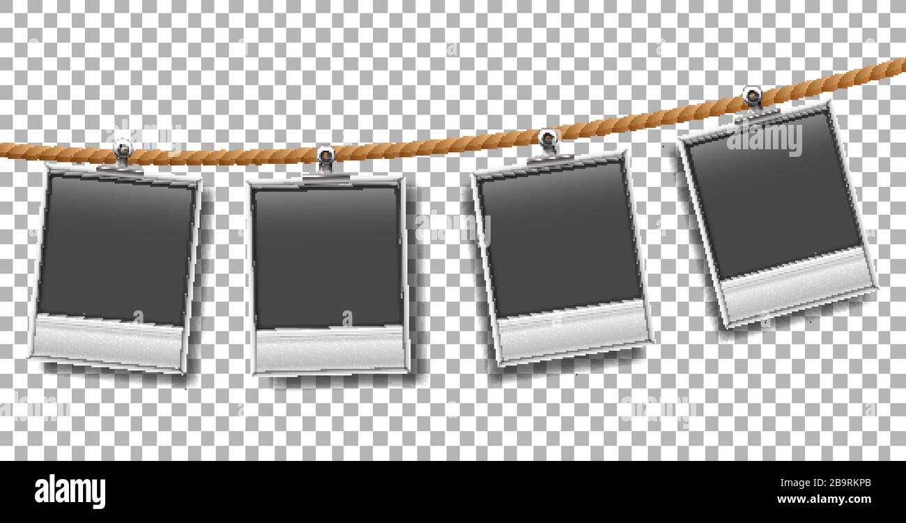 Photo frame template on transparent background illustration Stock ...