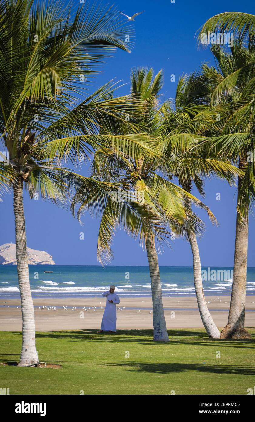 Qurum beach in Muscat,Oman Stock Photo - Alamy