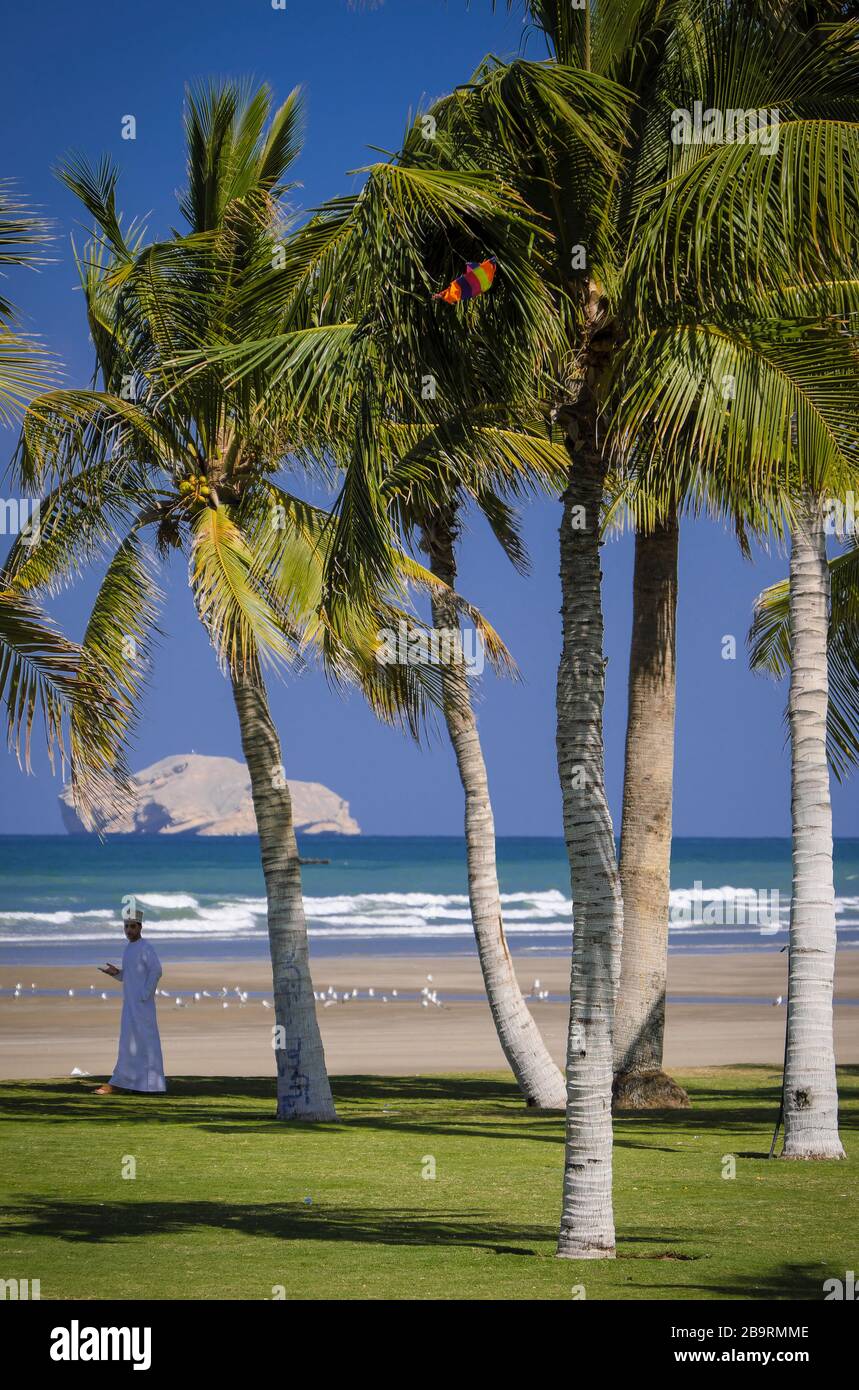 Qurum beach in Muscat,Oman Stock Photo - Alamy