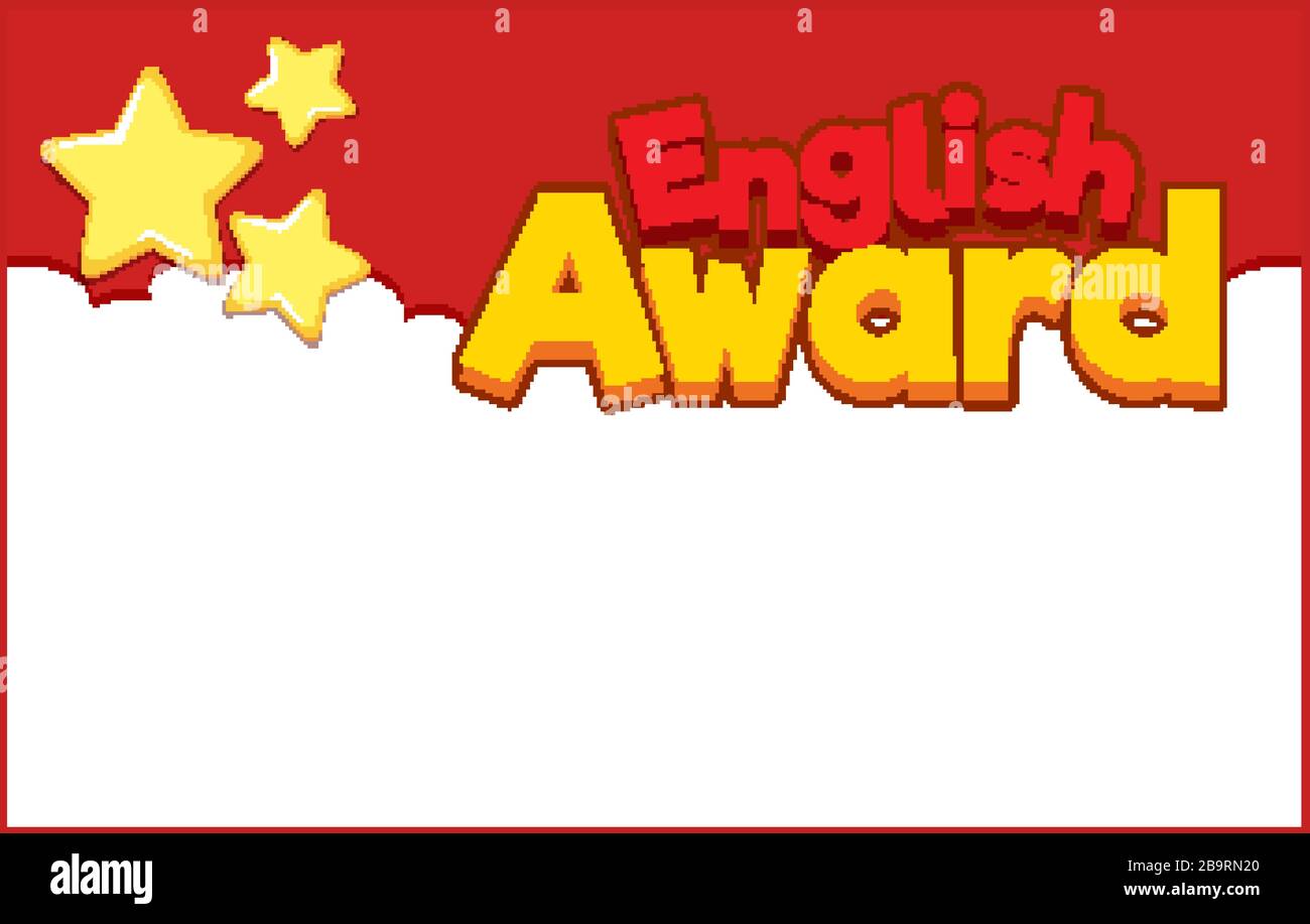 Background template design for English award illustration Stock Vector ...
