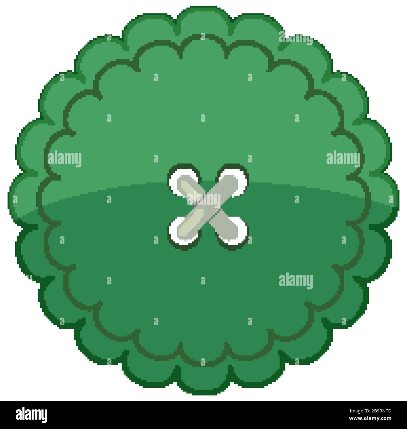 Round button in green color on white background illustration Stock ...