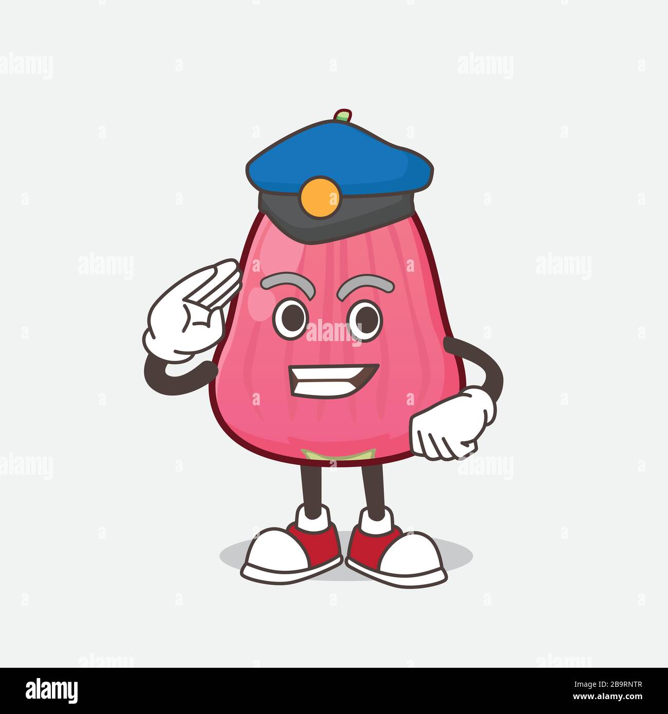Pink Java Apple Mascot Character Vector Illustration Stock Vector Image ...