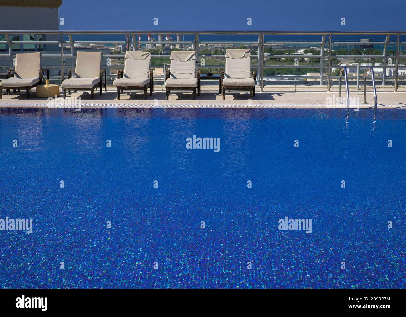 muscat pool view Stock Photo - Alamy